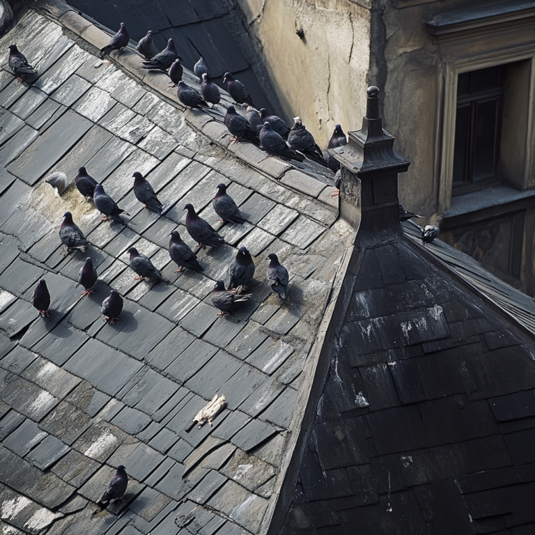 No More Pigeon Poop! How to Get Rid of Pigeons on Roof.